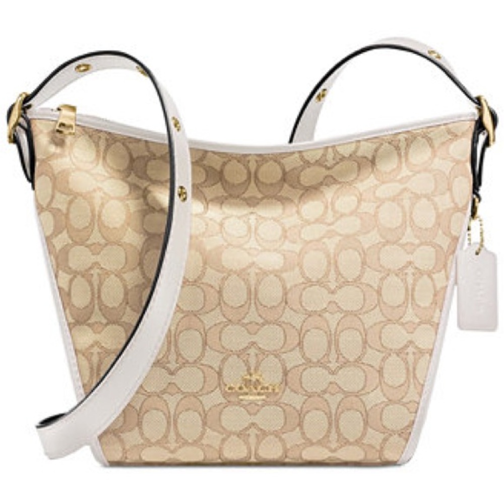 Coach Cream And Gold Tote - Gem
